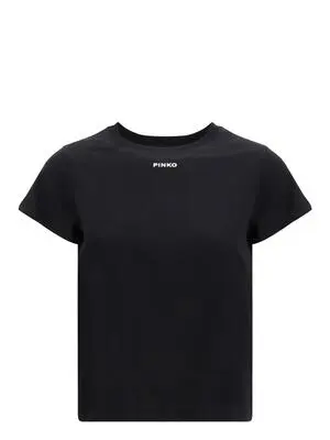 Pinko Cotton Logo T-shirt - Black