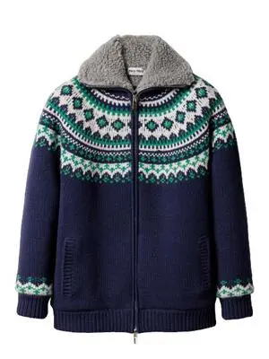 Miu Miu Maglieria Wool Fairisle F.3 - Navy