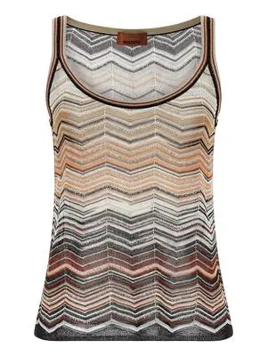 Missoni Chevron Lamé Tank Top - Multicolor
