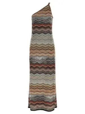 Missoni One-shoulder Viscose Lamé Maxi Dress - Multicolor