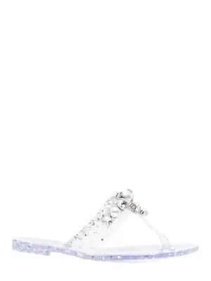 Casadei Embellished Thong Sandals - Silver