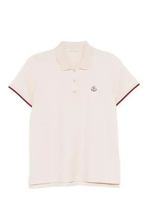 Moncler Logo Cotton Polo Shirt - Dove Grey