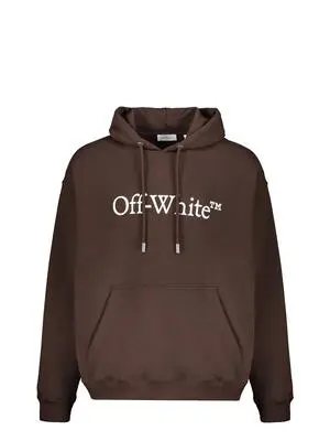 Off White Logo Cotton Sweatshirt - Brown