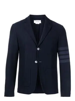 Thom Browne Sport Coat In Double Face Tech Twill - Navy