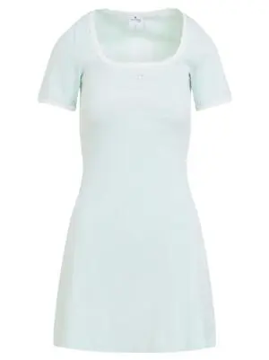 COURREGES Cotton Mini Dress - Clear Blue