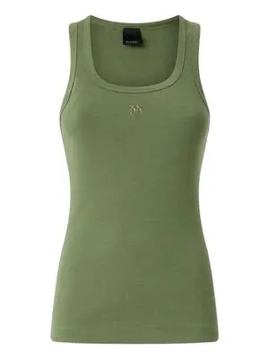 Pinko Stretch Cotton Tank Top - Green