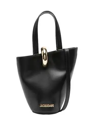 Jacquemus Le Petit Bambola Leather Bucket Bag - Black