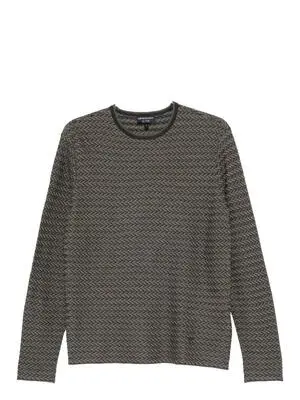 Emporio Armani Wool Crewneck Sweater - Blue