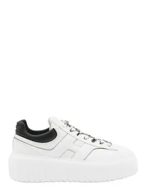 Hogan H Stripes Leather Sneakers - White