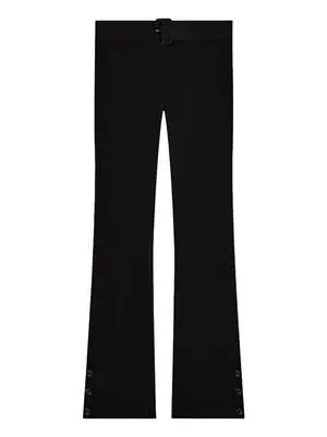 COURREGES Ribbed-knit Capri Pants - Black