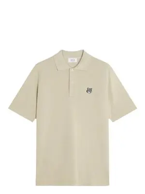 Maison Kitsuné Fox Head Cotton Polo Shirt - Beige