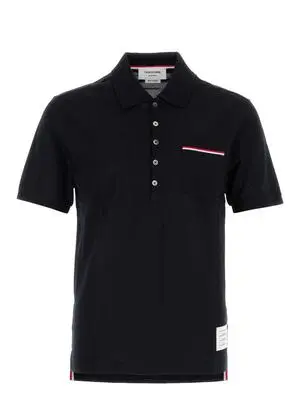 Thom Browne Cotton Polo Shirt - Blue