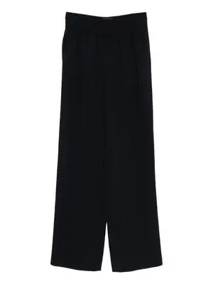 Emporio Armani Elasticated Wide Leg Trousers - Blue