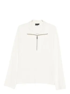 E.ARMANI EXCLUSIVE PRE Half Zip Pullover - White
