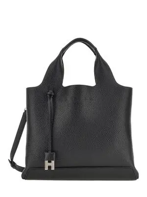 Hogan Small Leather Tote - Black