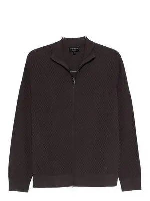 Emporio Armani Chevron Cardigan - Black