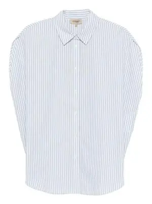 Woolrich Striped Cotton Shirt - Clear Blue