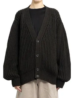 LEMAIRE Knit Cotton Cardigan - Brown