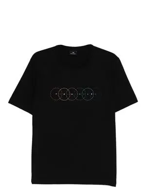 Paul Smith Circles Organic Cotton T Shirt - Black