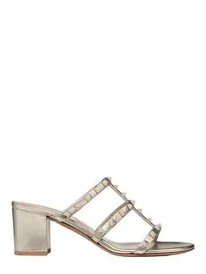 Valentino Garavani Rockstud Mules - Gold