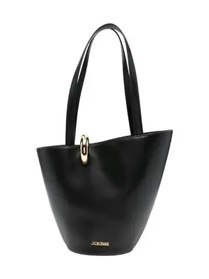 Jacquemus Le Bambola Moyen Leather Bucket Bag - Black