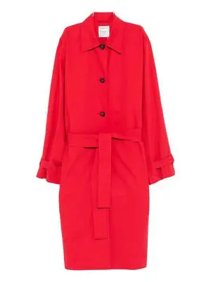 TOTEME Cotton Trench Coat - Red