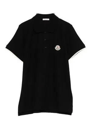 Moncler Logo Polo Shirt - Black