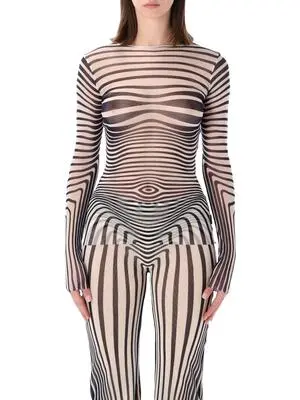 Jean Paul Gaultier Body Morphing Top - Ecru Navy