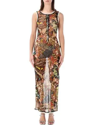 JEAN PAUL GAULTIER Butterfly Re-edition Long Dress - Yellow Multi