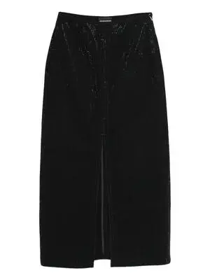 Emporio Armani Sequin Embellished Long Skirt - Black