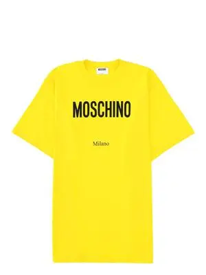 Moschino T Shirt With Logo - Yellow
