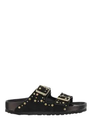 BIRKENSTOCK Arizona Rivet Suede Sandals - Black