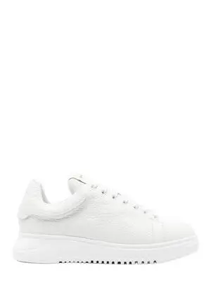 Emporio Armani Leather Sneakers - White