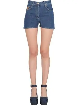 Moschino Bermuda Shorts With Embroidered Detail - Denim