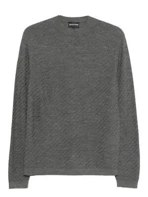 Emporio Armani Wool Crewneck Sweater - Grey