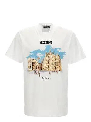Moschino Trompe Œil Print T Shirt - White