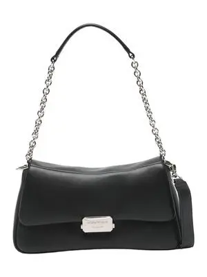Emporio Armani Leather Shoulder Bag - Black