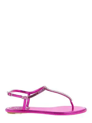 Rene Caovilla Diana Leather Sandals - Fuchsia