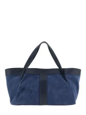 Twin-set Suede Shoulder Bag - Blue