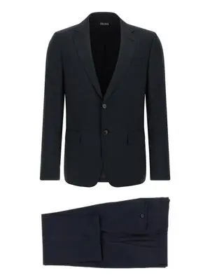 Zegna Pinstriped Dress - Blue