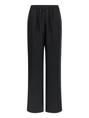 Loulou De Saison Alera Lds Silk Twill Pants - Black
