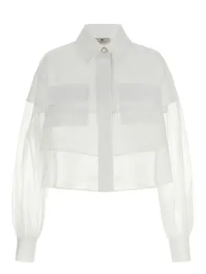 Elisabetta Franchi Organza Shirt - White