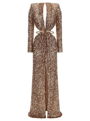 Elisabetta Franchi Sequin Red Carpet Gown - Pink