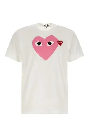 Play Comme Des Garcon Red Emblem T-shirt - Pink
