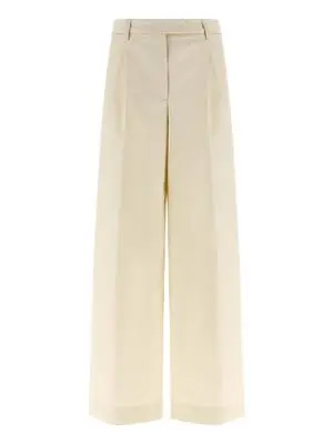THELATEST Cotton Gabardine Wide Leg Pants - White