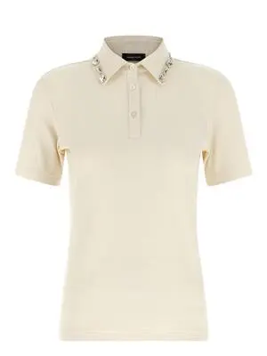 FABIANA FILIPPI Crystal Collar Polo Shirt