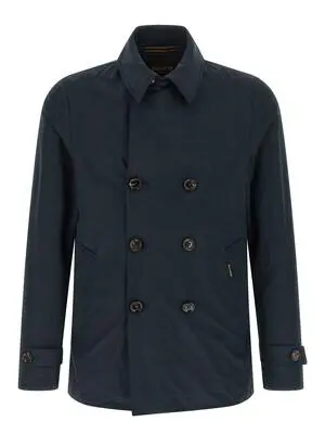 MOORER Scap Arqua Wfc Trench Coat - Blue