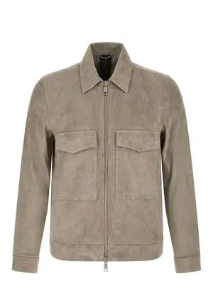 GIORGIO BRATO Suede Jacket - Gray
