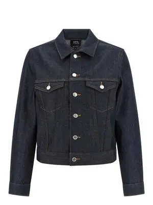 A.p.c. Raw Denim 'dion' Jacket - Blue
