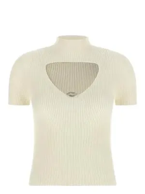 DIESEL Ribbed Knit Top - White